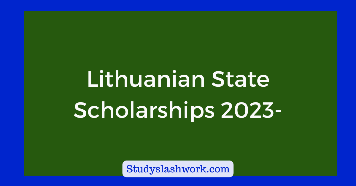 Apply for Lithuanian State Scholarships 2023-2024 - StudySlashWork